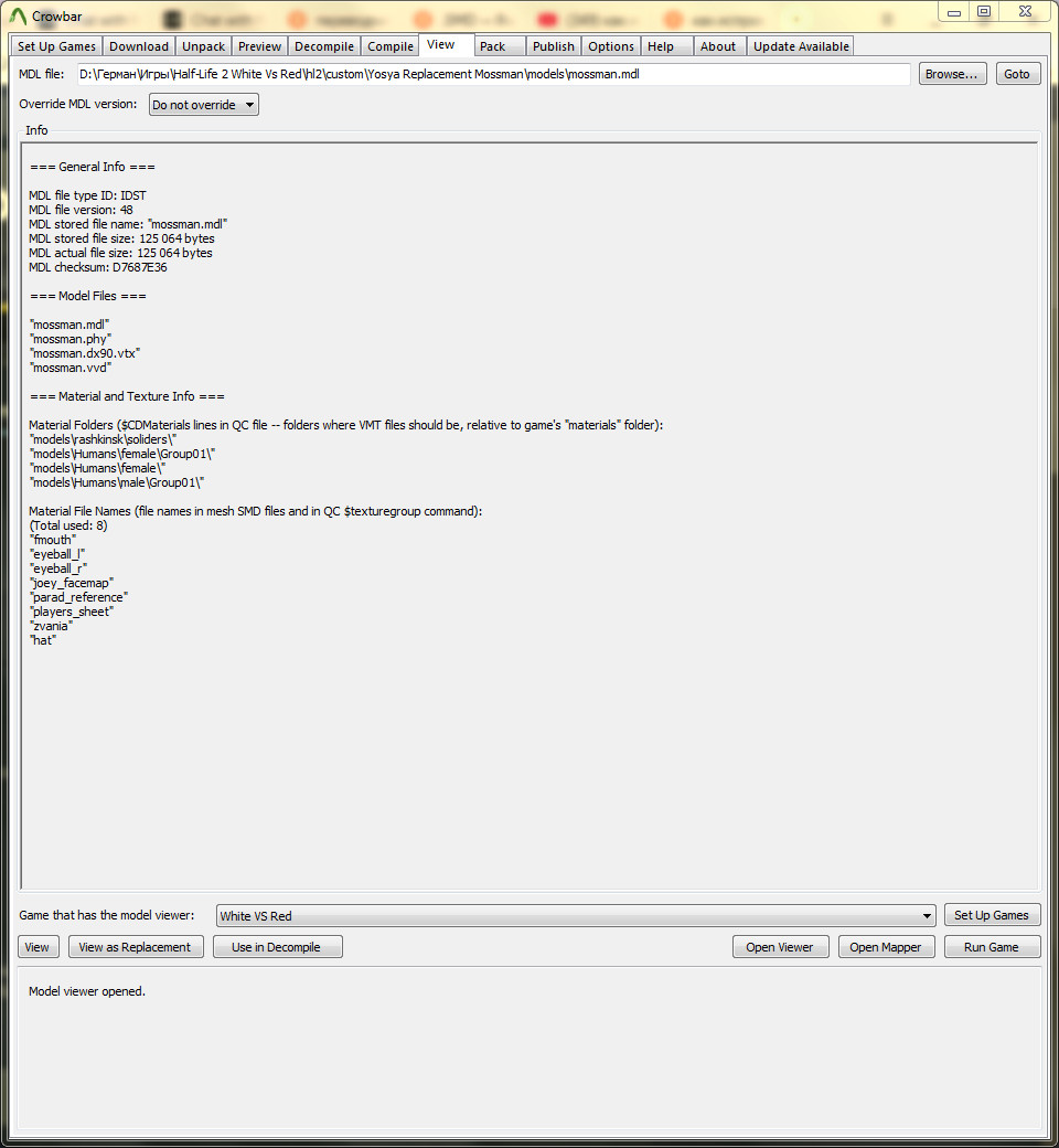 how to fix errors with a missing hand texture bug? Question for Half ...