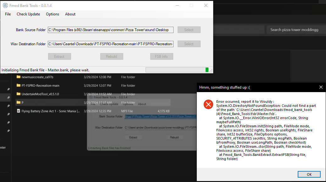 Why do i keep getting this error? Question for Pizza Tower | PT Questions