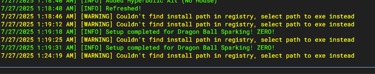 Unverum error WARNING] Couldn't find install path Question for Dragon Ball: Sparking! ZERO ...