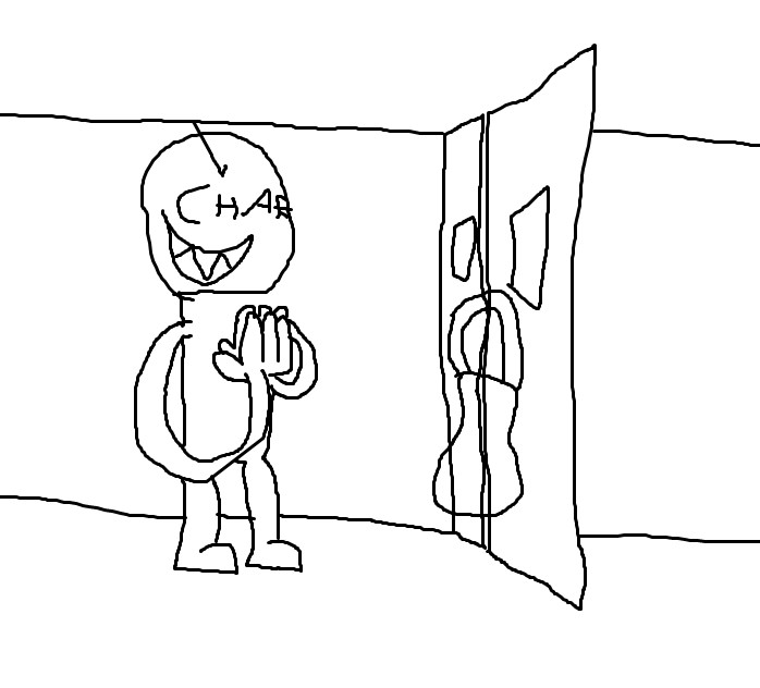 Character that locks Swinging Doors Question for Baldi's Basics | Baldi ...
