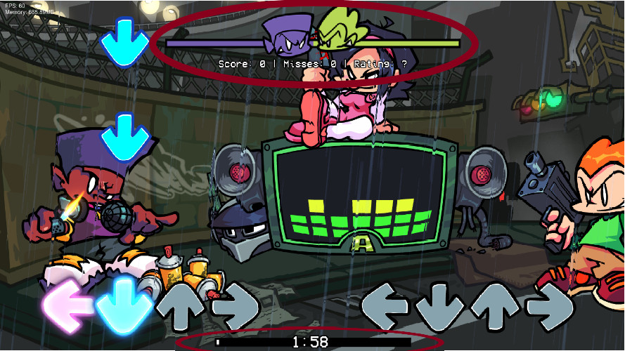 How do you hide the time bar and the health bar? Question for Friday ...