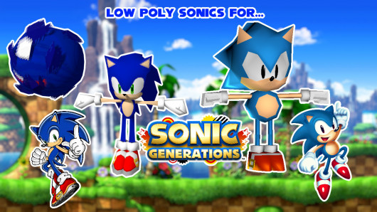 Low Poly Sonics (Mania Sonic > Classic, Rush Sonic > Modern) Request ...