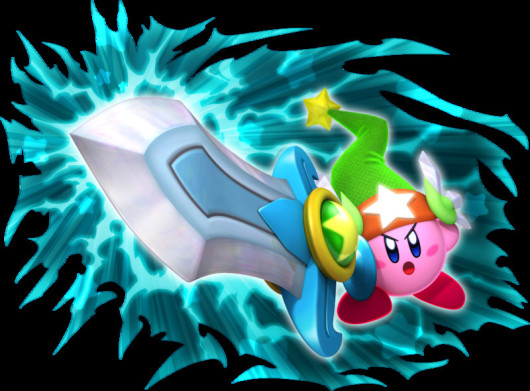 Ultra Sword Kirby over Morpho Kinght Sword [Kirby and the Forgotten Land] [Requests]