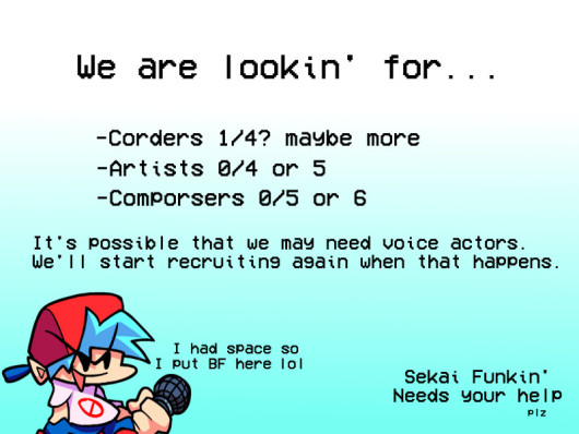 Sekai Funkin' ~Help Wanted!~ Request for Friday Night Funkin' | FNF ...