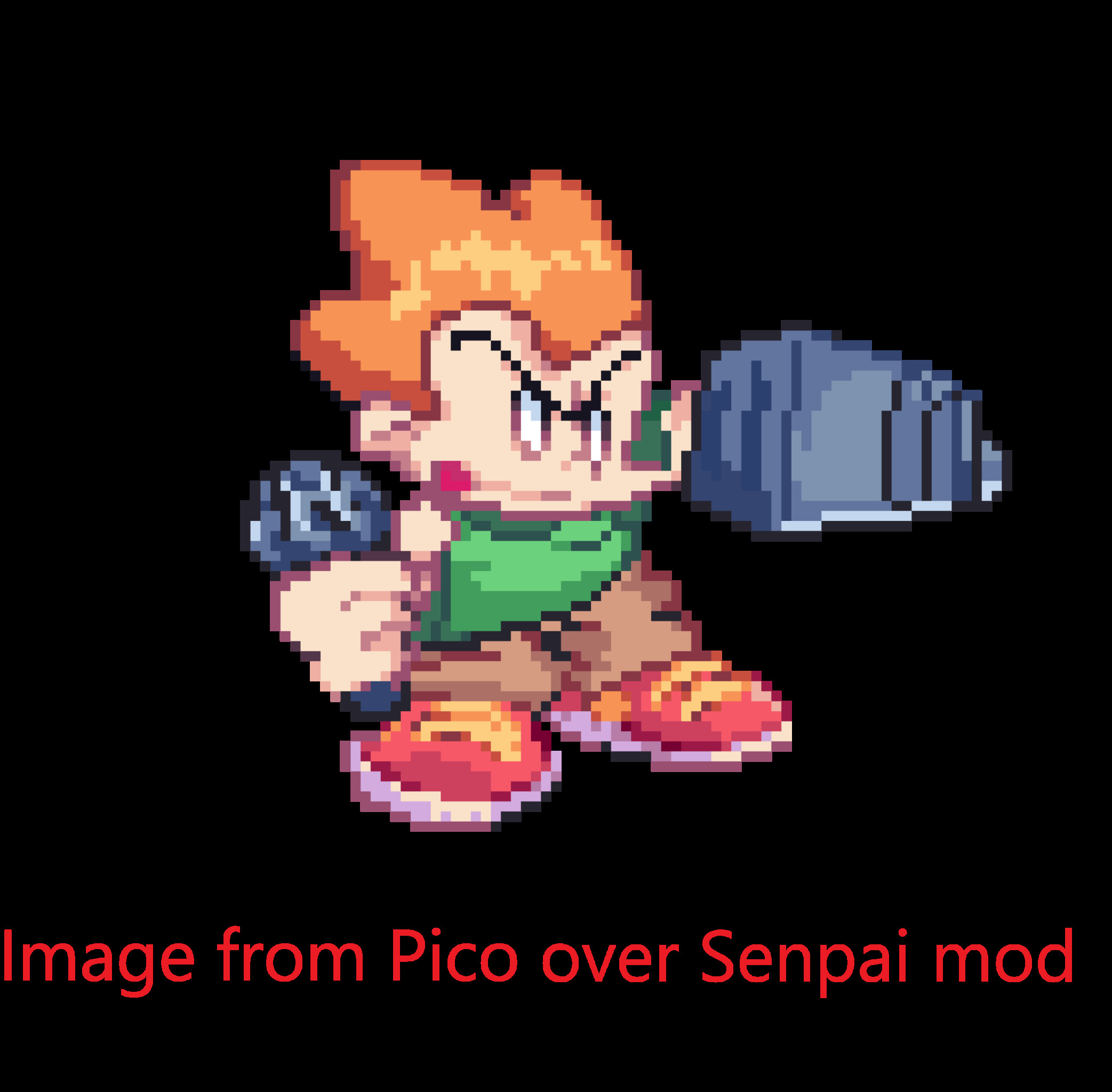 Pixel Pico over original Pico Request for Friday Night Funkin' | FNF ...