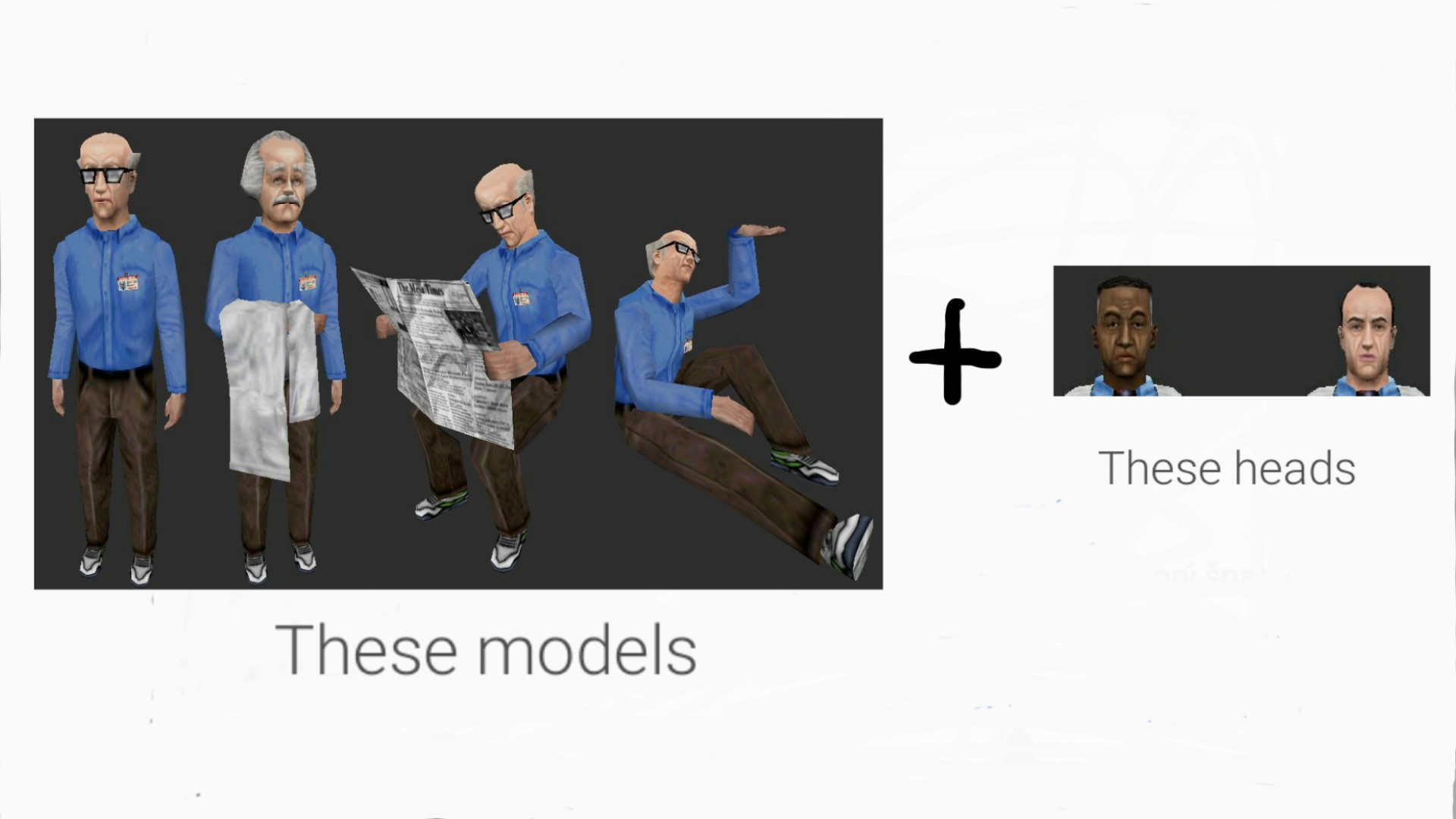 Luther and Slick in civilian clothing for Blue Shift (Delivered ...