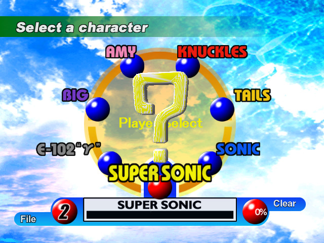 Super Sonic Model in Character Select Screen Request for Sonic ...