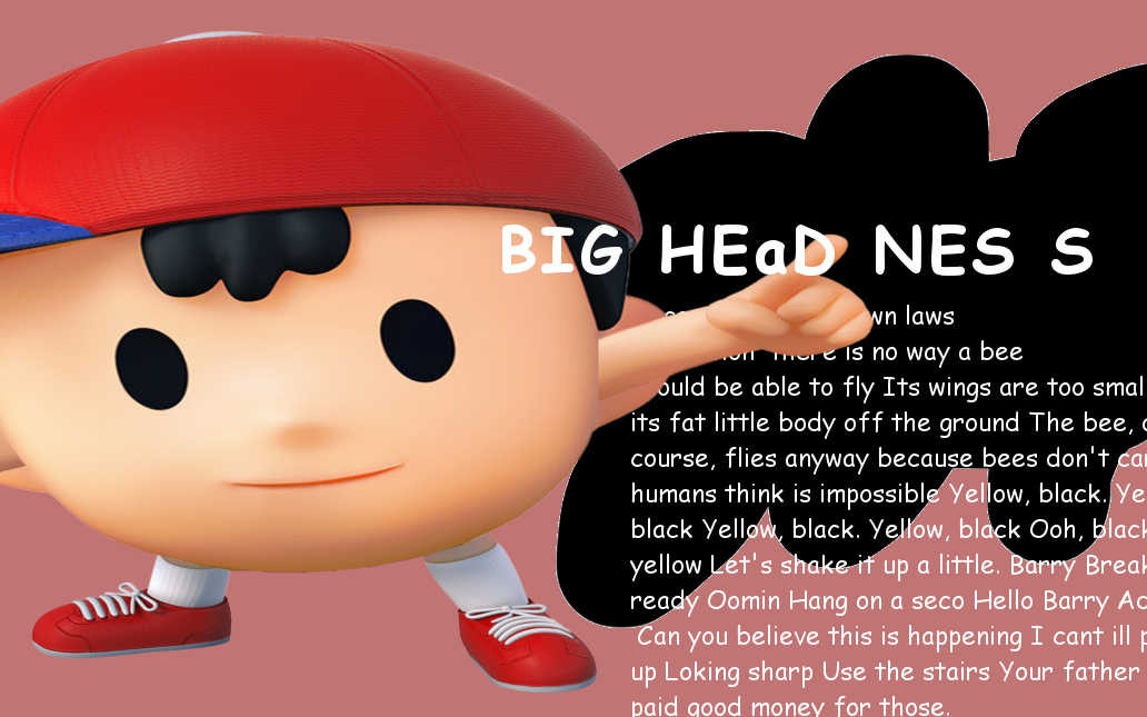 Big Head Ness In Ultimate [Super Smash Bros. Ultimate] [Requests]
