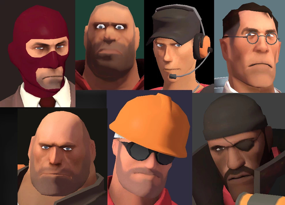 Illustrative rendering TF2 character heads Request for Team Fortress 2 ...
