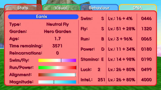 Chao Stat Menu for SA1 Chao Gardens Request for Sonic Adventure DX ...