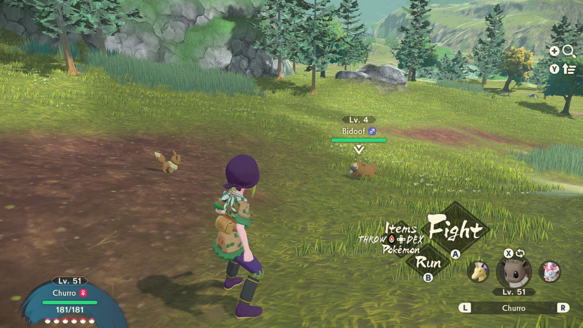 Open Pokedex in-battle using the D-pad Request for Pokémon Legends ...