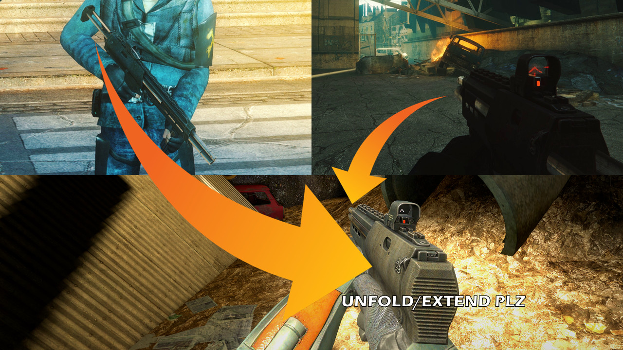 Juniez' SMG with Unfolded/Extended Stock for PROJECT HL2 Request for ...