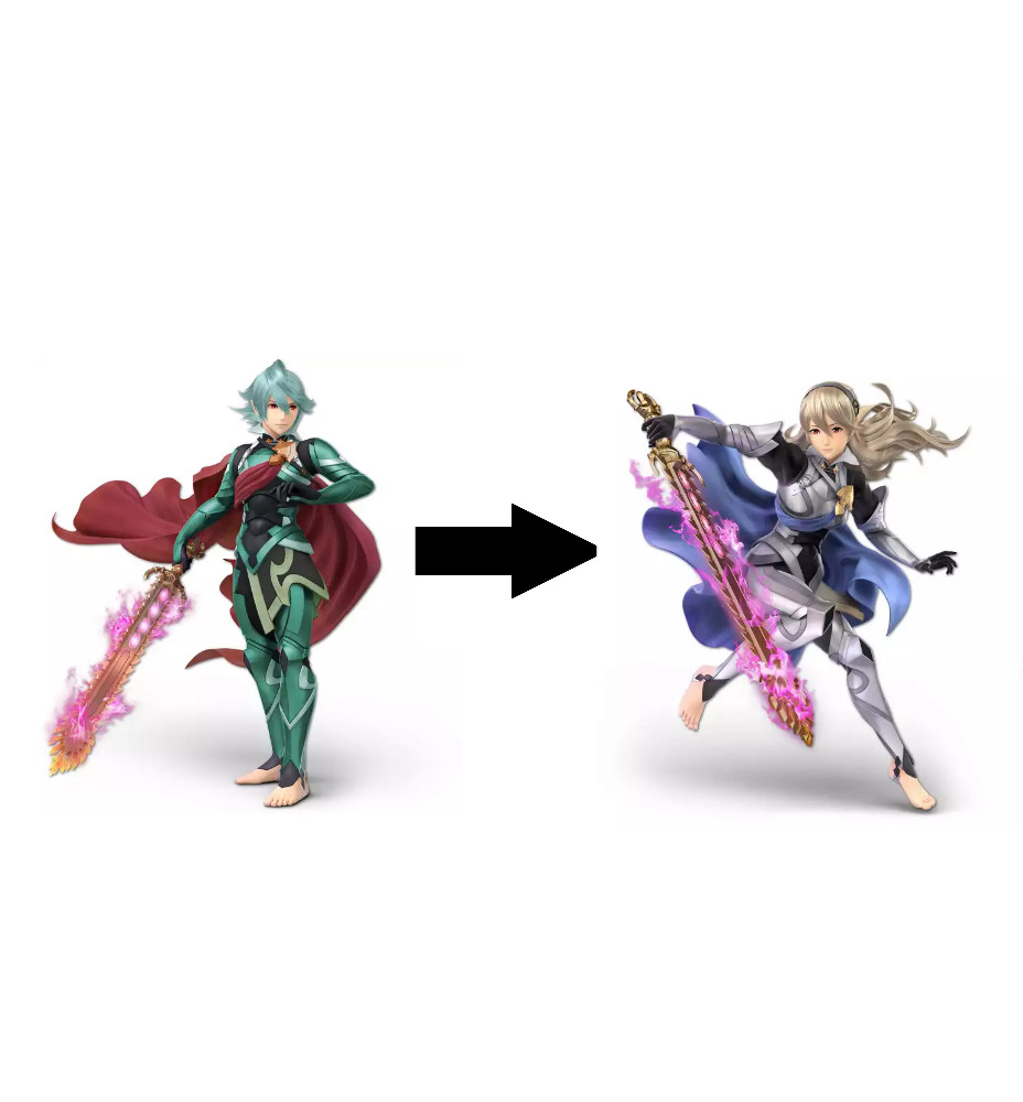 Make the Green Corrin the woman alt [Super Smash Bros. Ultimate] [Requests]