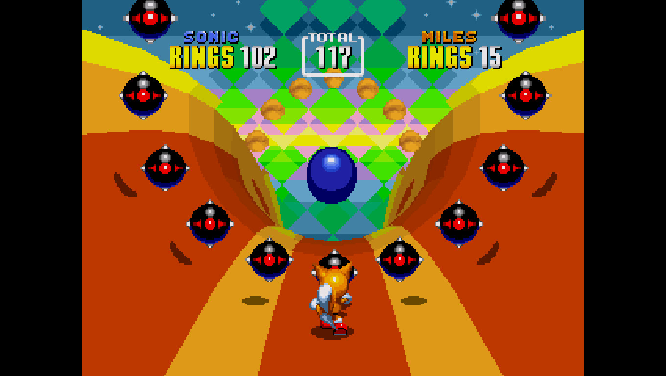 Make so Tails don't lose rings in the special stage when you play S+T ...