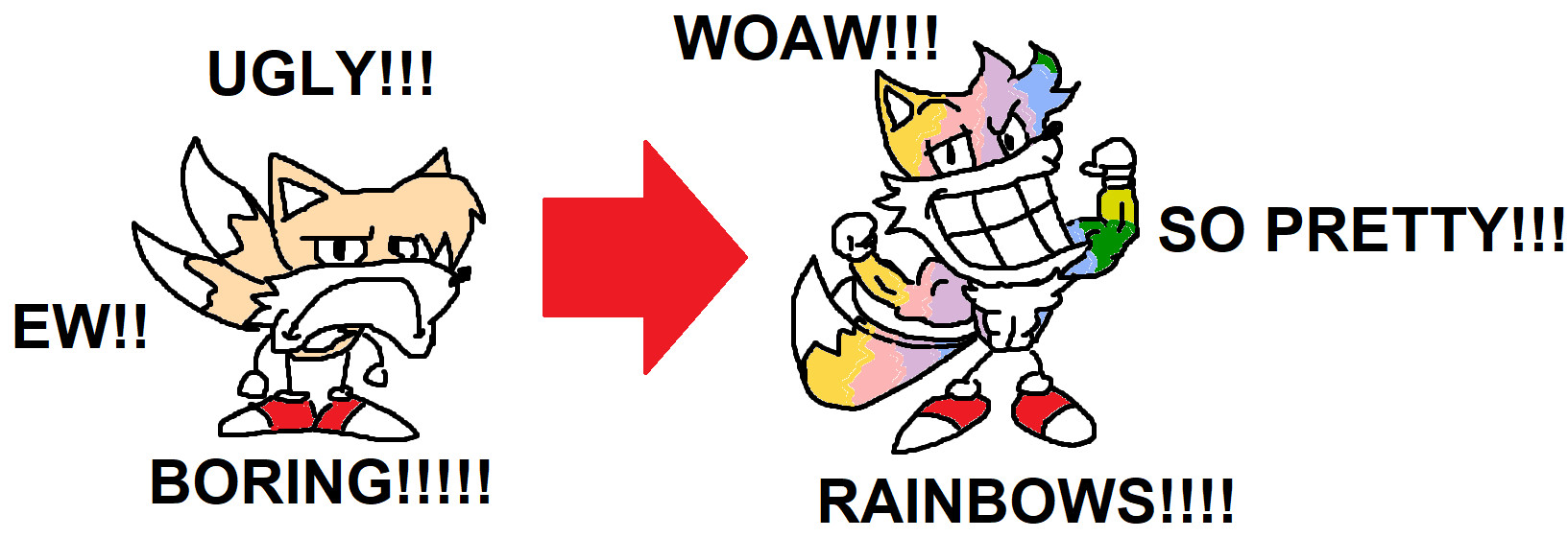 Rainbow palette for Hyper Tails/Knuckles Request for Sonic 3 A.I.R ...