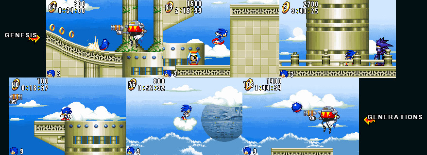 Sky sanctuary with Angel island (sonic advance) palette [Sonic 3 A.I.R ...