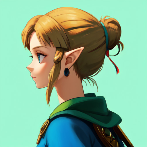 Early game tied up hair piece for Zelda Request for The Legend of Zelda ...