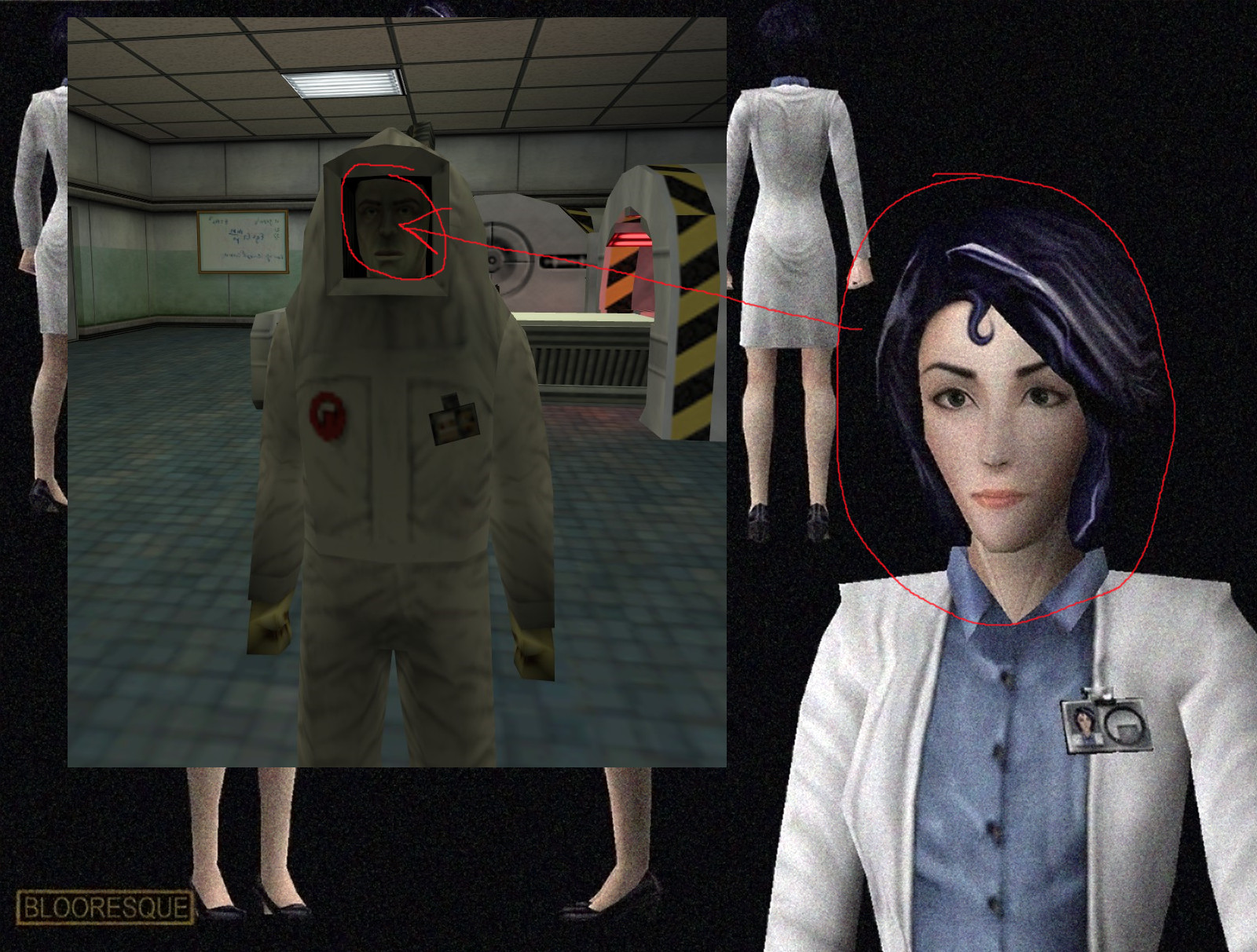 HL Female scientist heads for cleansuit scientists Request for Half ...