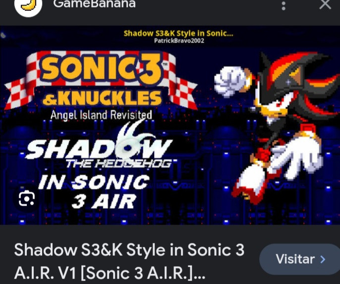 Modern S3K Shadow skin for ES Shadow Request for Sonic 3 A.I.R. | S3AIR ...