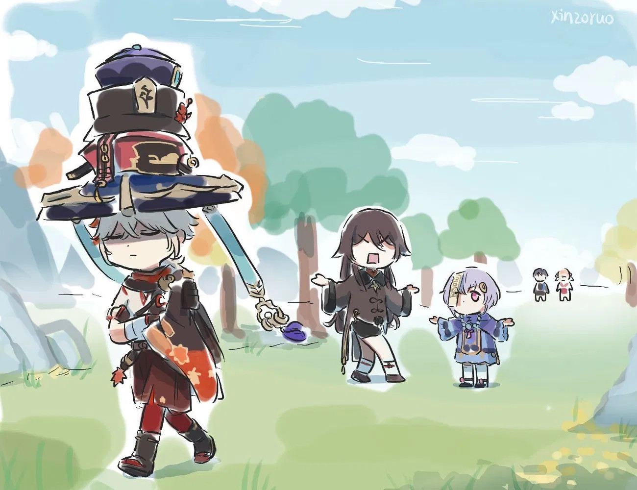 Kazuha with hats Request for Genshin Impact | GI Requests