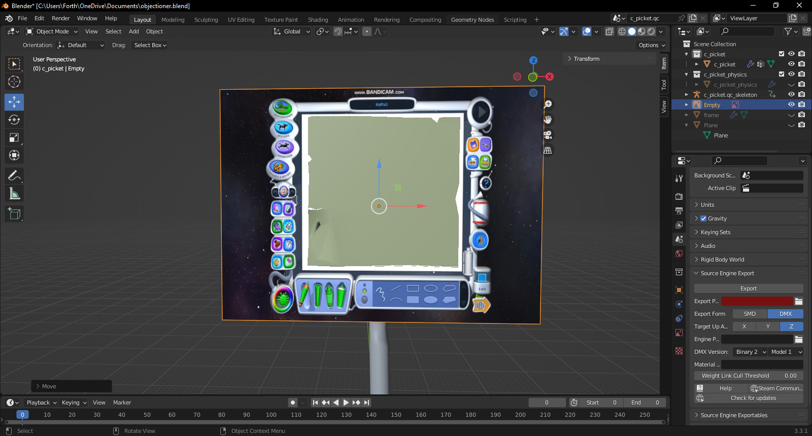 Kid Pix 3D Objector screen [Team Fortress 2] [Requests]