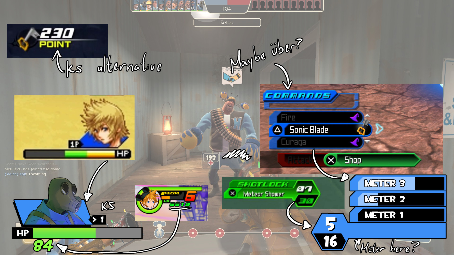 Kingdom Hearts style hud Request for Team Fortress 2 | TF2 Requests