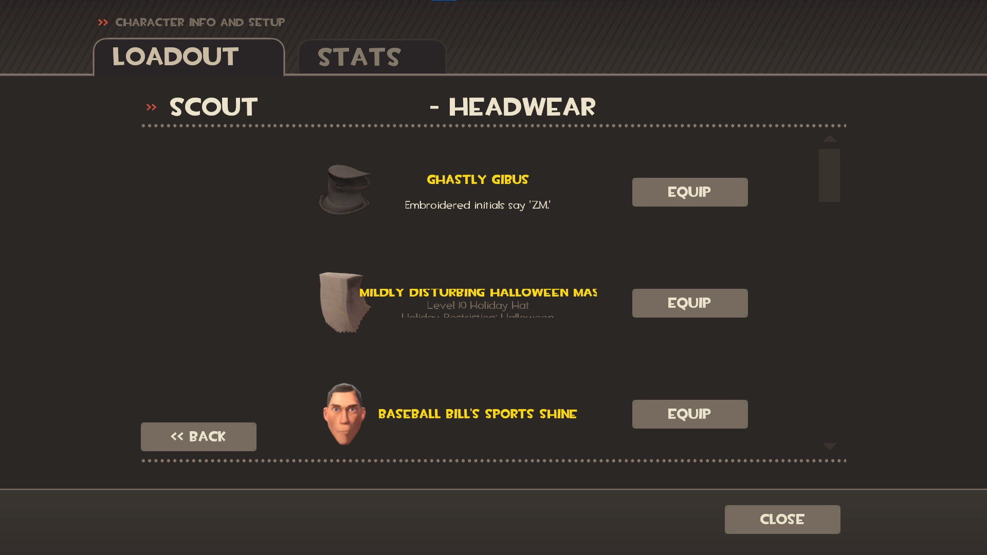 Port or recreate the old item selection menu Request for Team Fortress ...