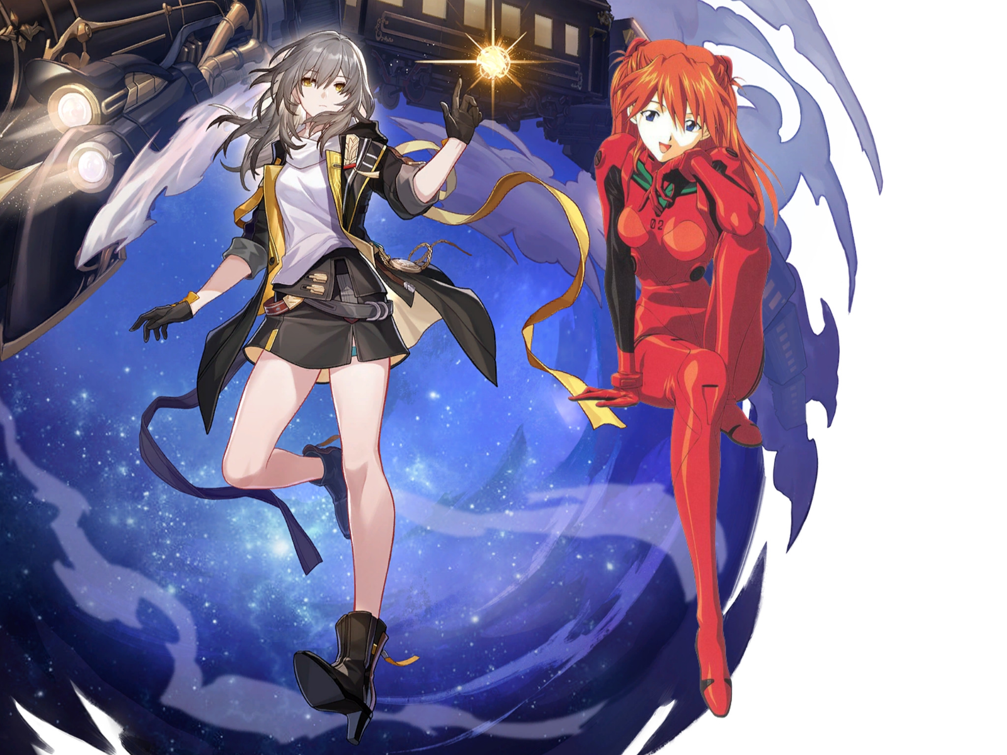 Stelle with Asuka Langley Soryu Bodysuit Request for Honkai Star Rail | HSR Requests