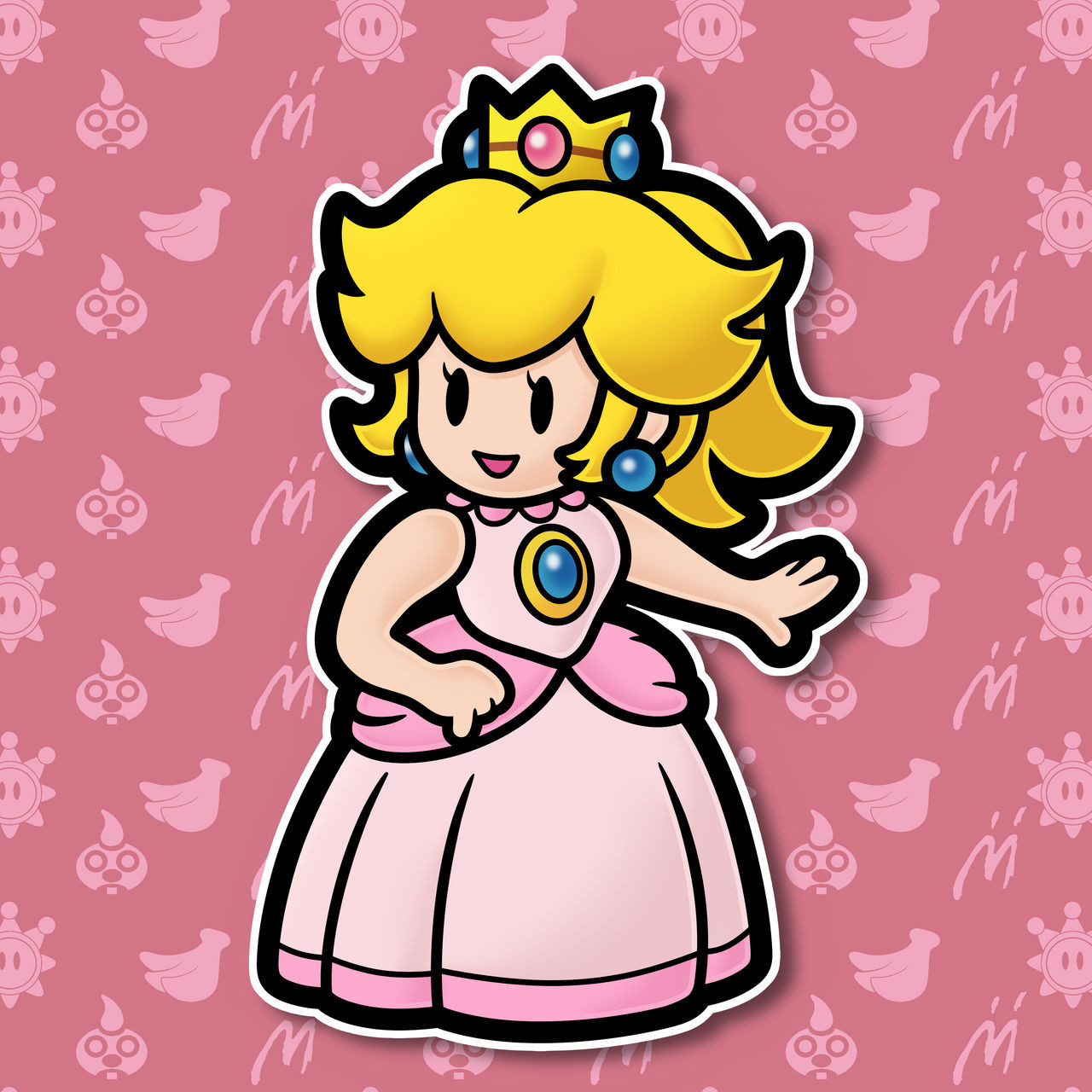 Playable Princess Peach Request for Paper Mario: The Thousand Year Door ...