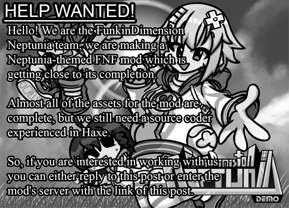 Source Coders wanted for FunkinDimension Neptunia Request for Friday ...
