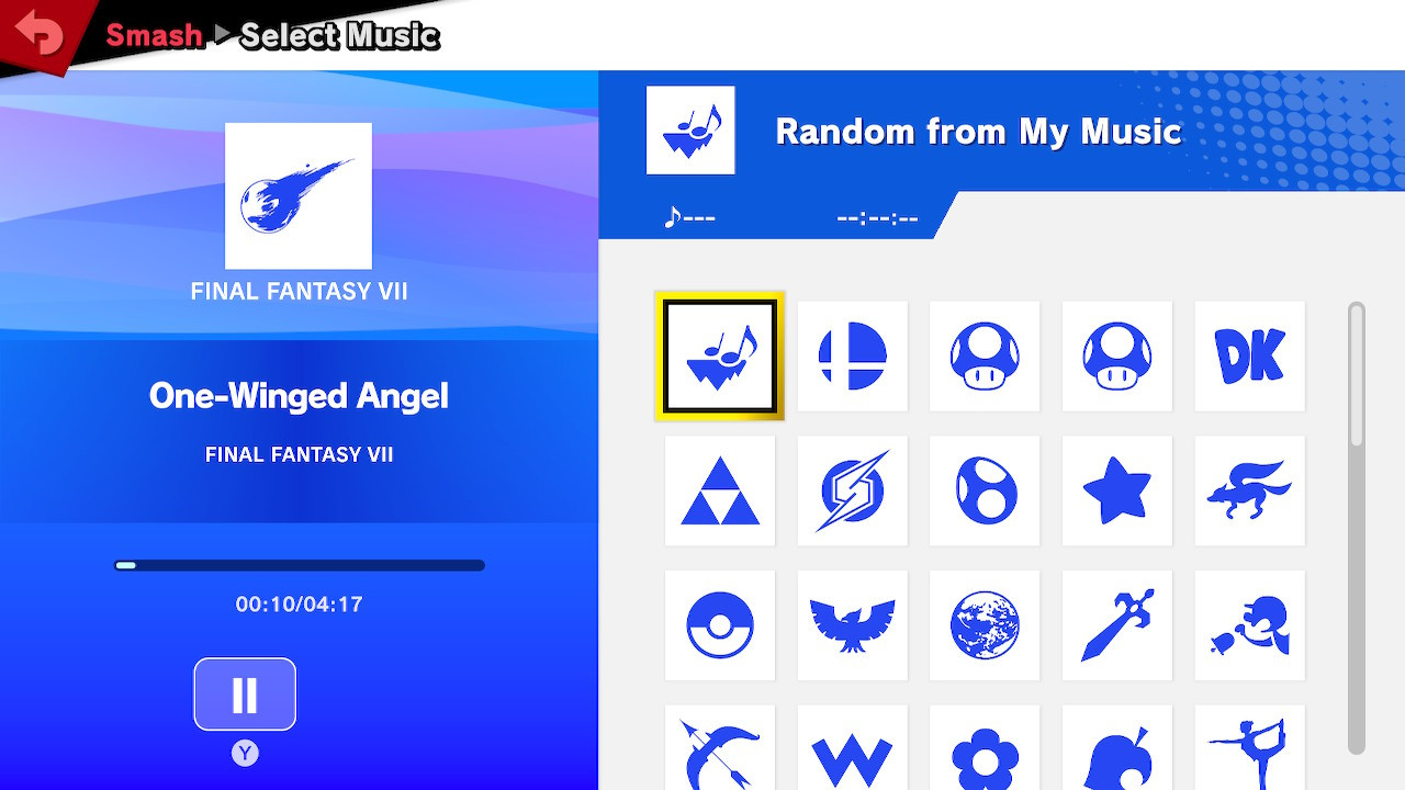 change blue color scheme of album menu to black Request for Super Smash ...