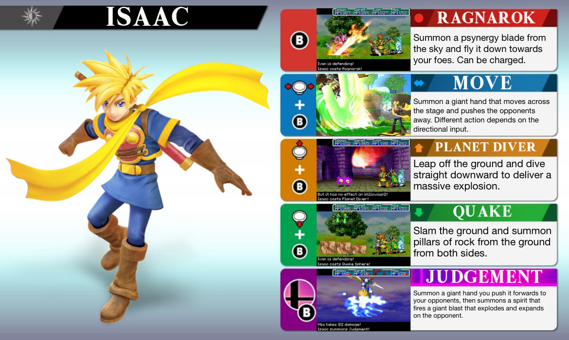 Isaac Moveset Request for Super Smash Bros. Ultimate | SSBU Requests