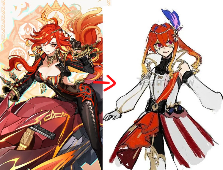 Old Mavuika concept art over Mavuika Request for Genshin Impact | GI ...