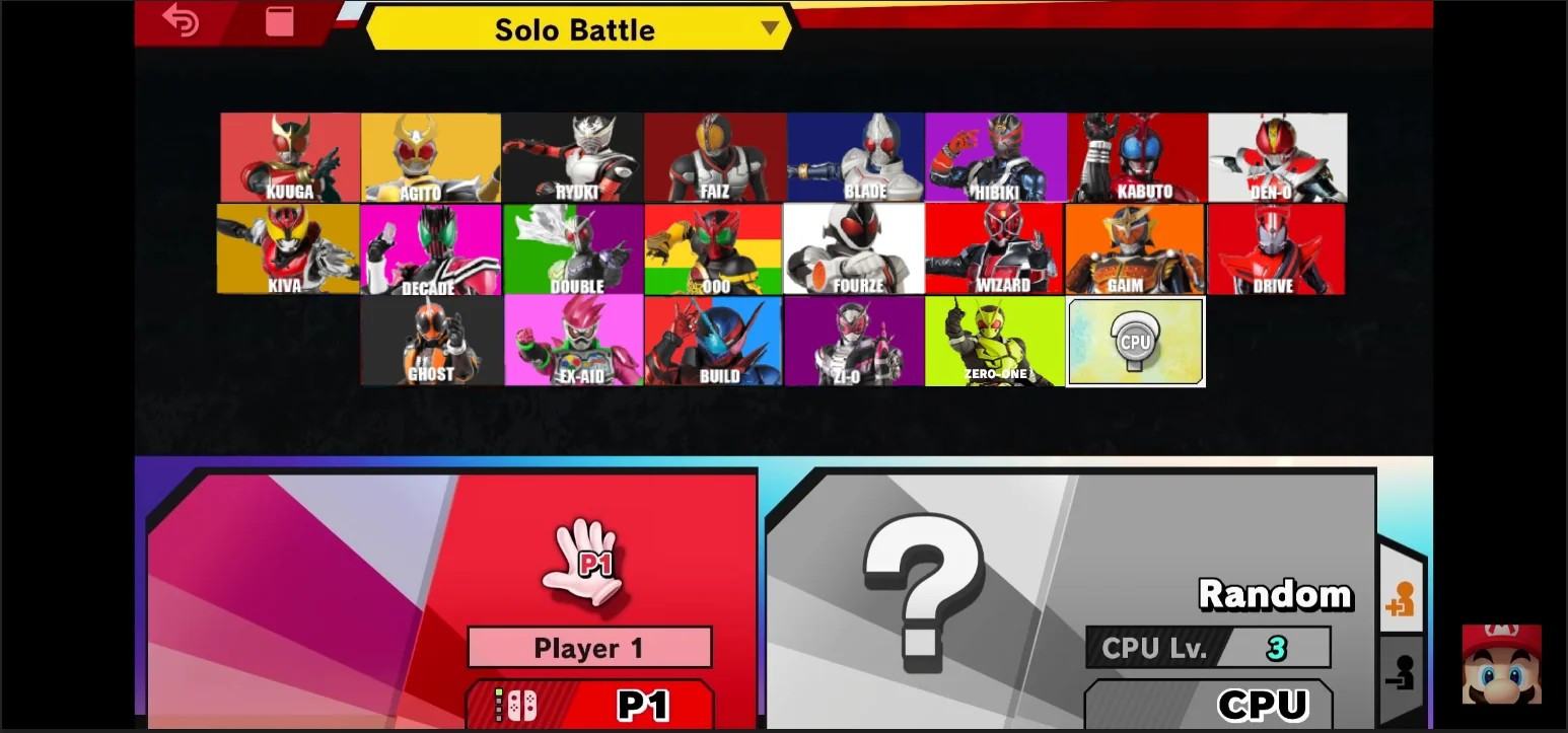 SSBU Kamen Rider Project (REQUEST) Request for Super Smash Bros. Ultimate | SSBU Requests