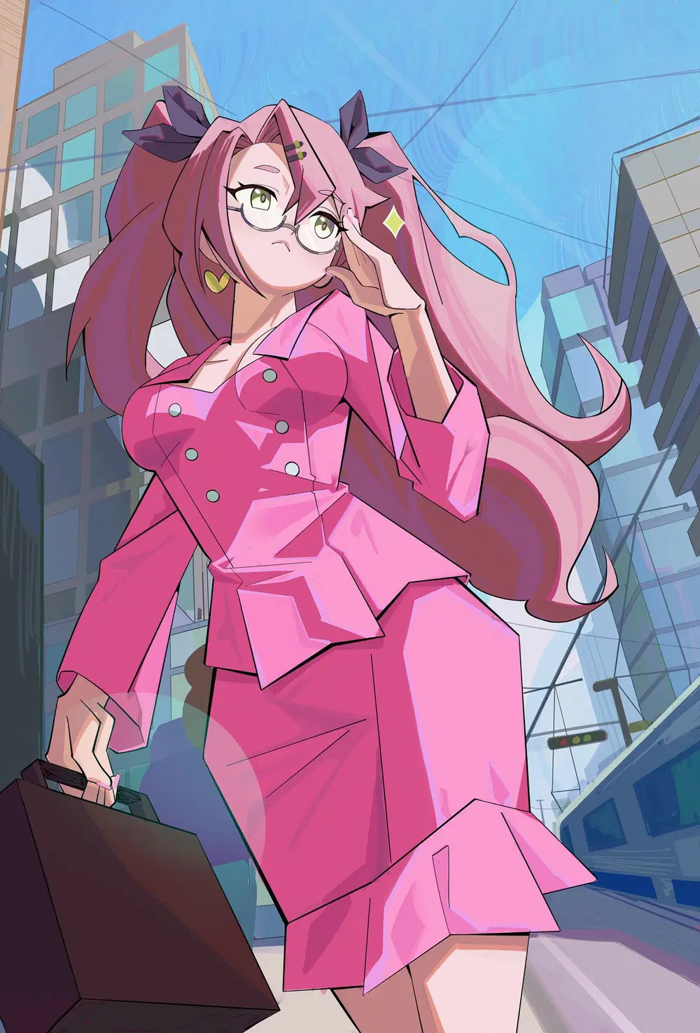 nicole pink suit (trial attire) Request for Zenless Zone Zero | ZZZ Requests
