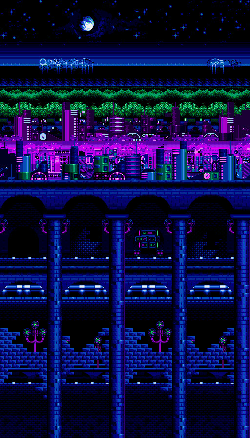Starry Night Zone Background Over Sandopolis ICZ2 Request for Sonic 3 A ...
