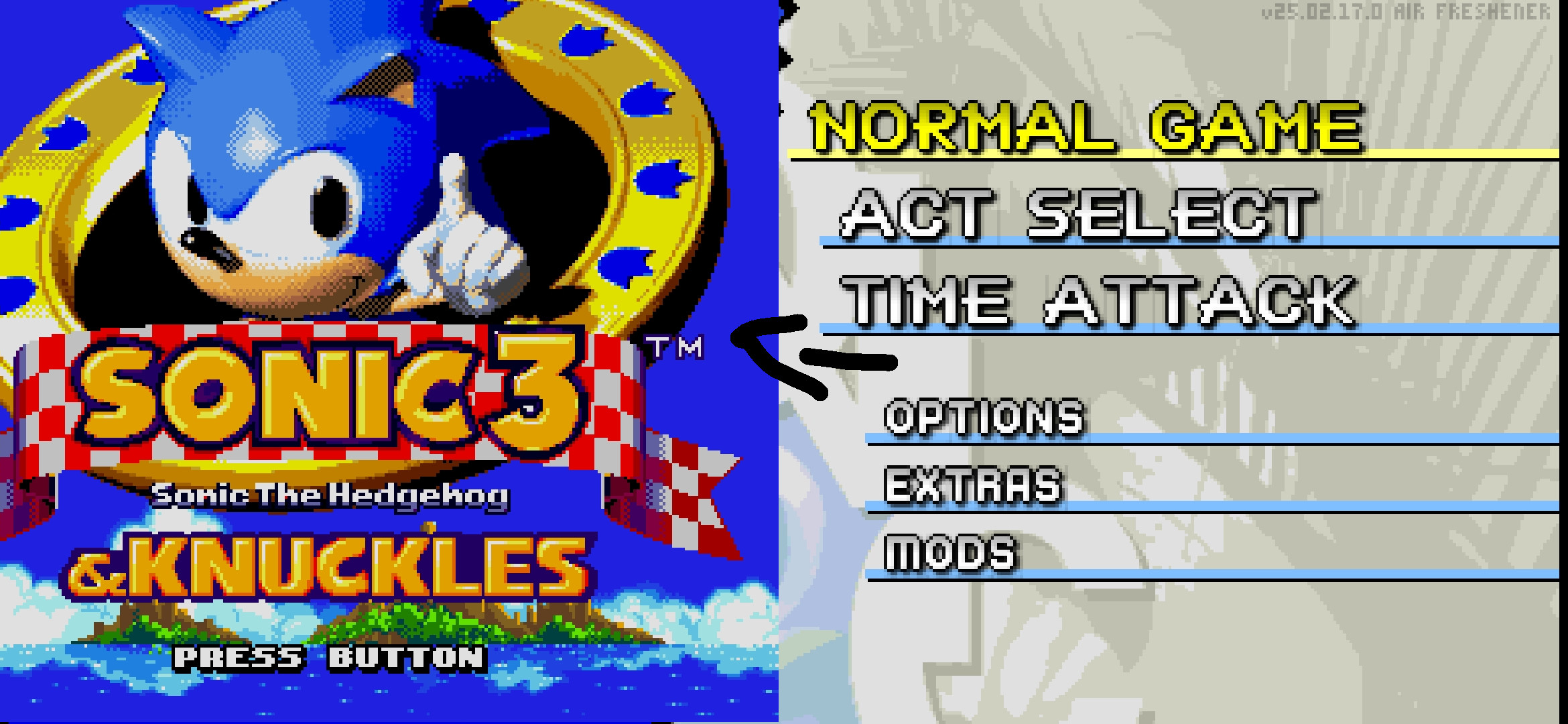 a faster title screen Request for Sonic 3 A.I.R. | S3AIR Requests