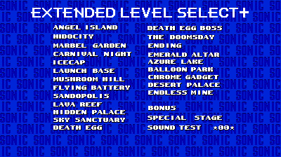 Extended level select + Request for Sonic 3 A.I.R. | S3AIR Requests