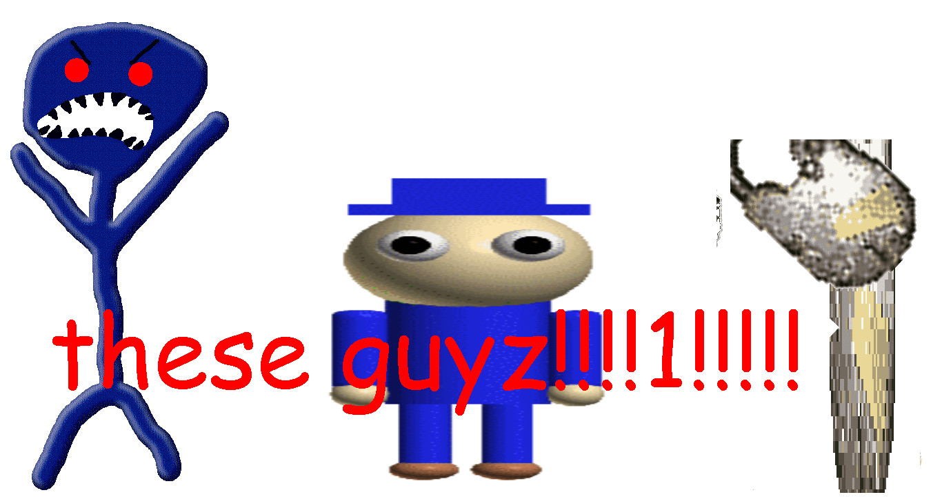 blue guy, gifter and door lock sock in bb+ Request for Baldi's Basics ...