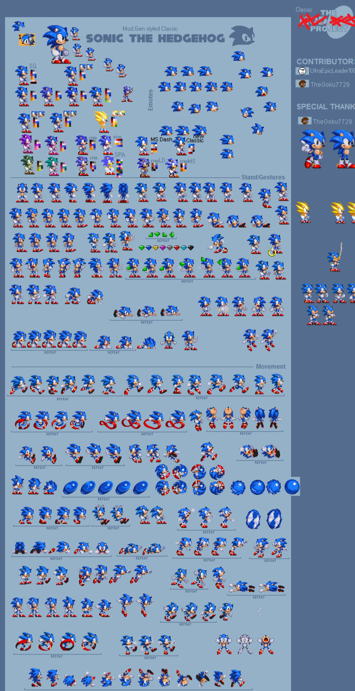 Classic Modgen Sprites? Request for Sonic the Hedgehog Forever | S1F ...