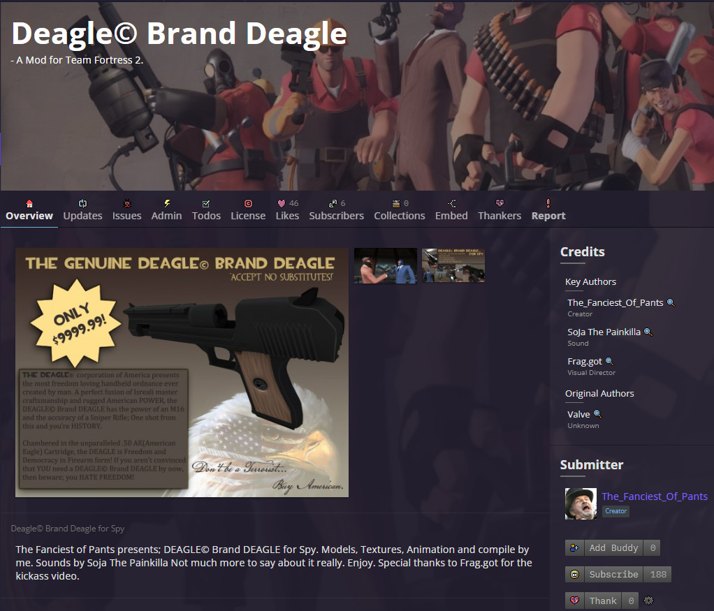 Desert Eagle Model/Anims for Diamondback Request for Team Fortress 2 | TF2 Requests