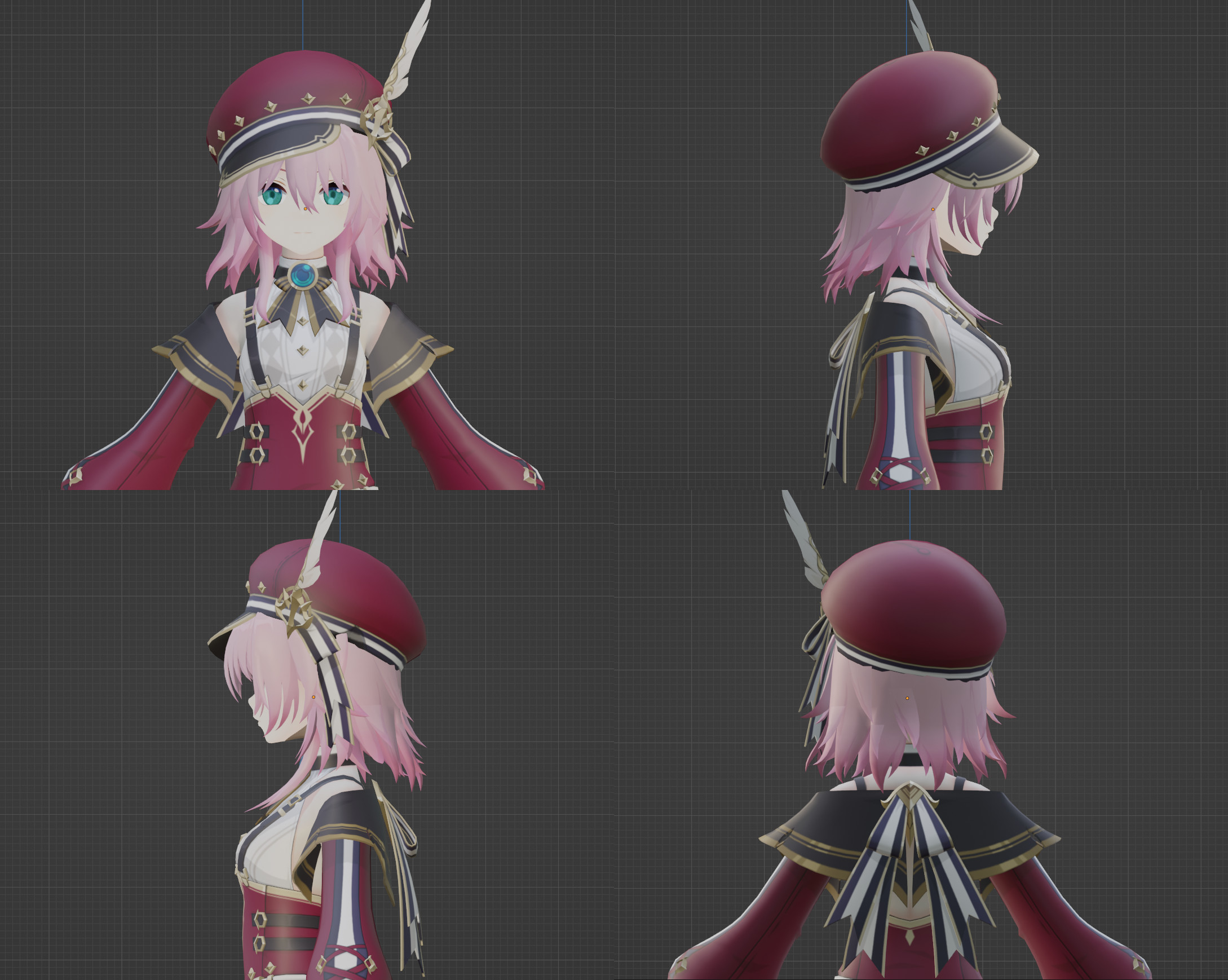 Charlotte Hair Change & Monocle Removal Request for Genshin Impact | GI ...