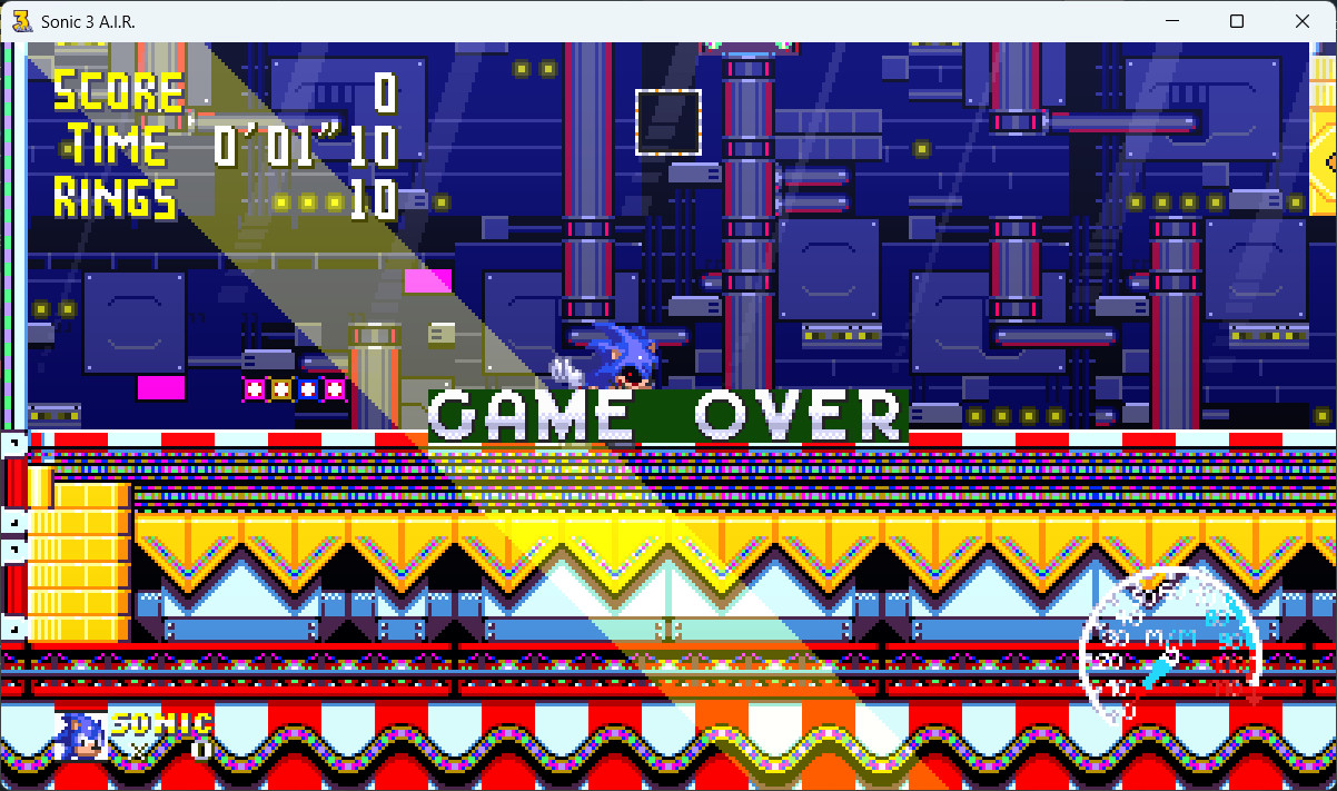 Renderhooked Game Over sprites Request for Sonic 3 A.I.R. | S3AIR Requests