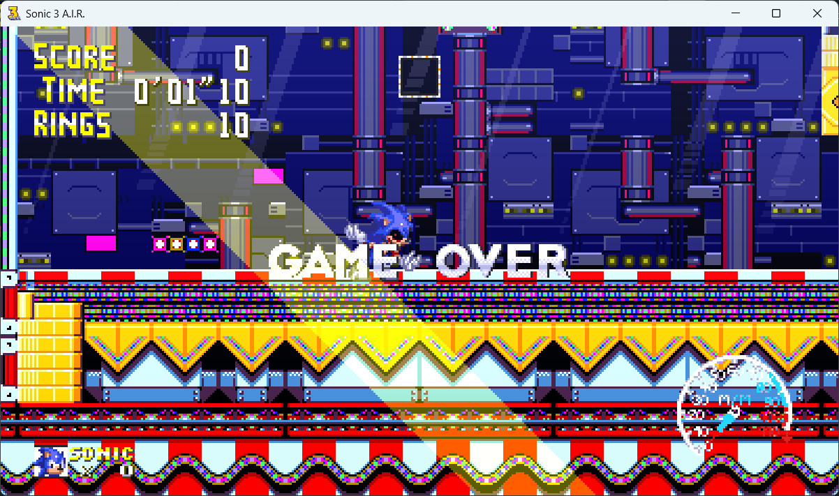 Renderhooked Game Over sprites Request for Sonic 3 A.I.R. | S3AIR Requests