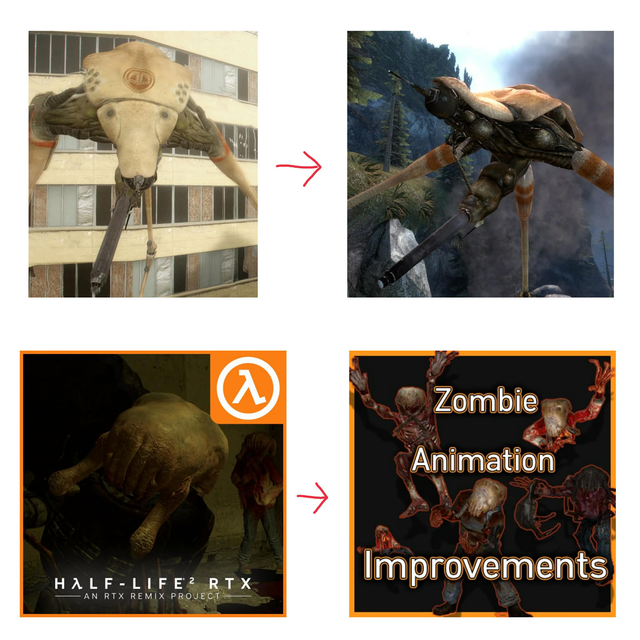 RTX Zombie & HLA Strider Animation Improvements Request for Half-Life 2 ...