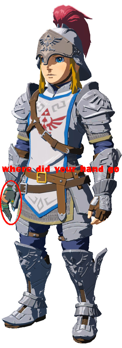 Soldiers armor with human hand (and gauntlet) Request for The Legend of ...