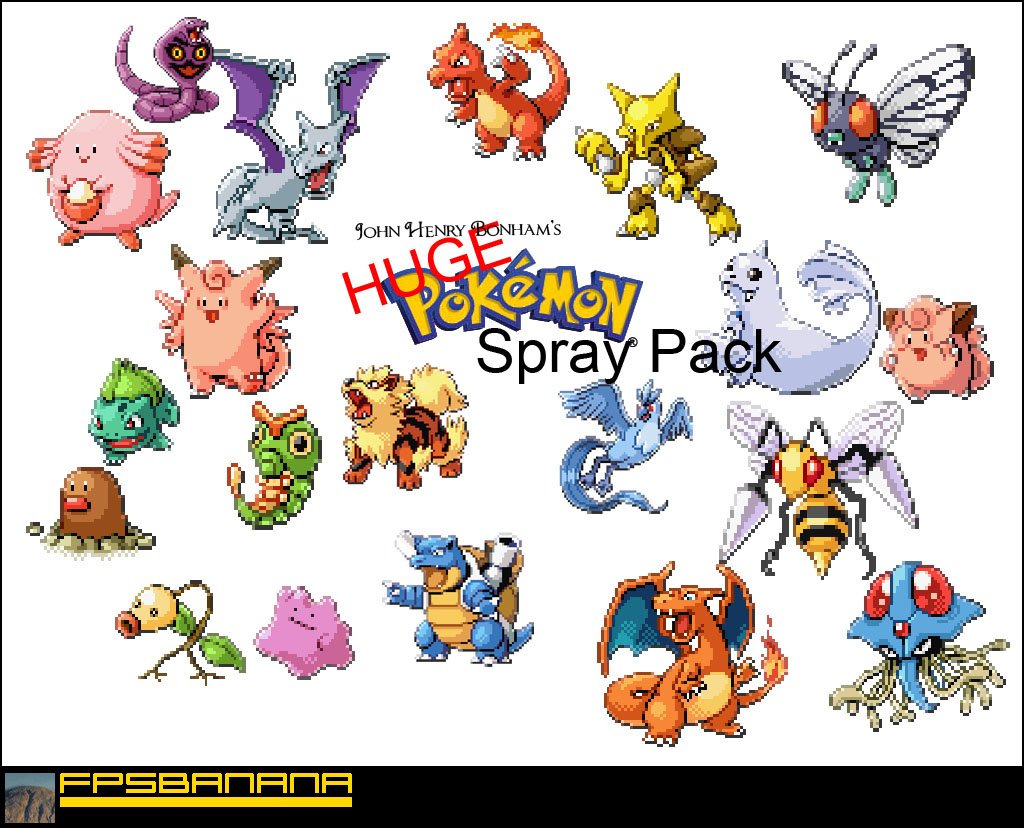 Pixelated Pokemon Spray Pack Spray for GameBanana | GB Sprays