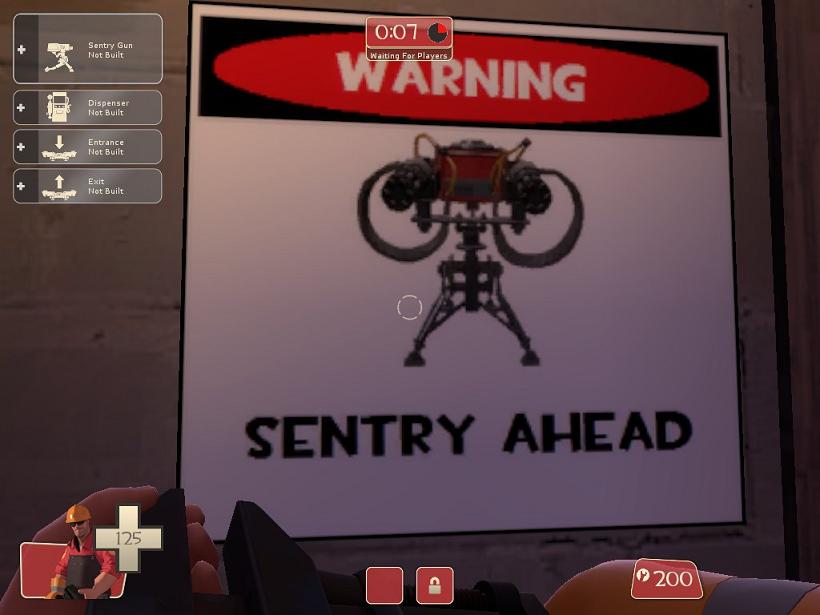 Sentry Ahead (BLU or RED) Spray for Team Fortress 2 | TF2 Sprays