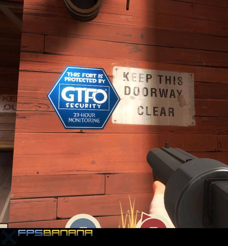 GTFO Security Sign Spray for Team Fortress 2 | TF2 Sprays