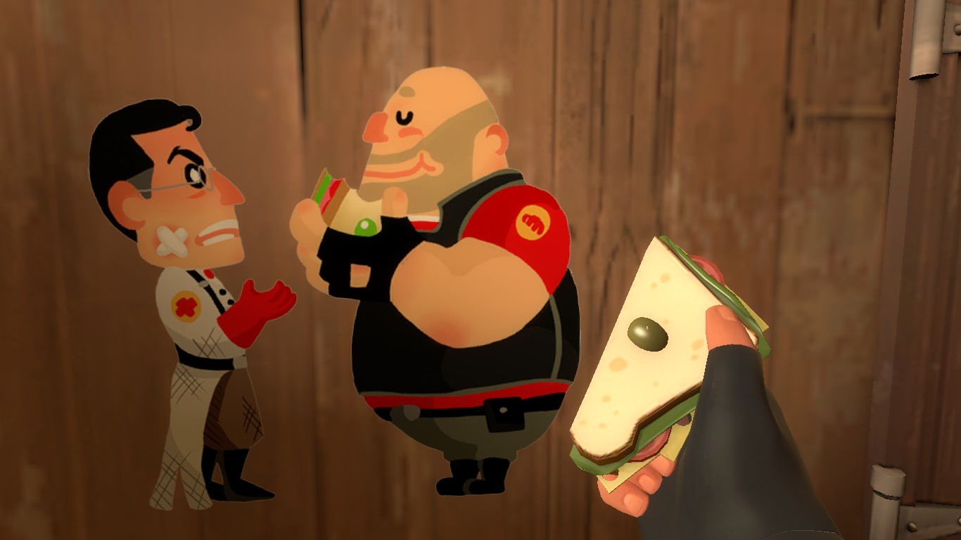 Distance fading sandvich heavy Spray for Team Fortress 2 | TF2 Sprays
